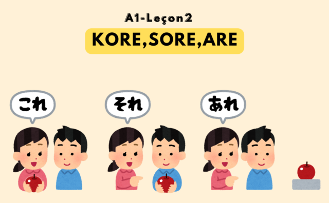 Leçon 2- (1) : Désigner un objet “kore, sore, are” - Japania Learning